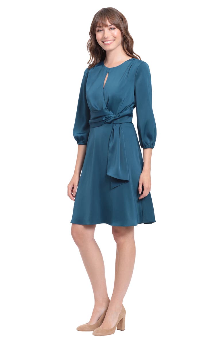 London Times Keyhole Side Tie Fit & Flare Dress | Nordstromrack