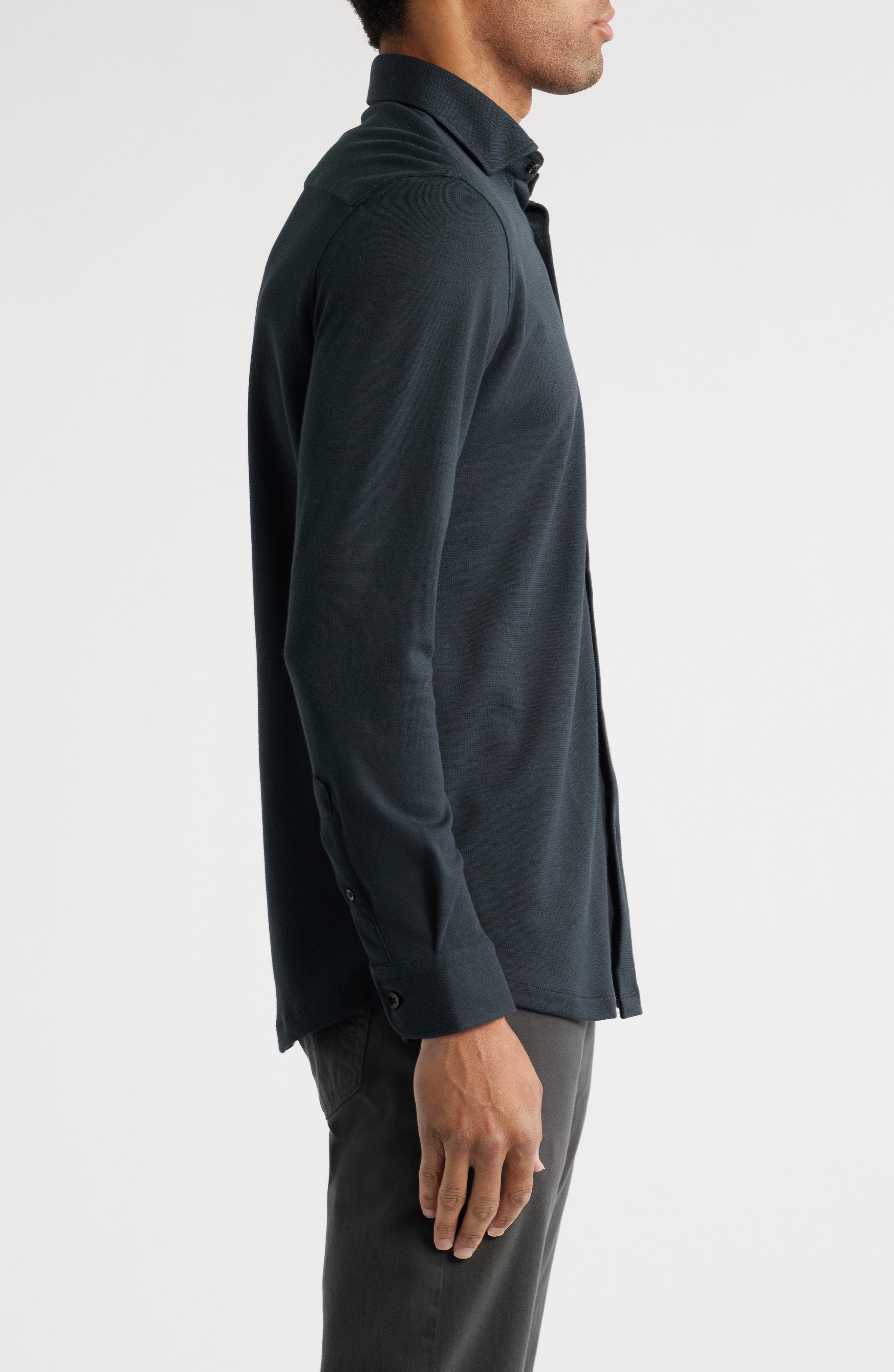Stone Rose Solid Performance Piqué Button-Up Shirt | Nordstrom