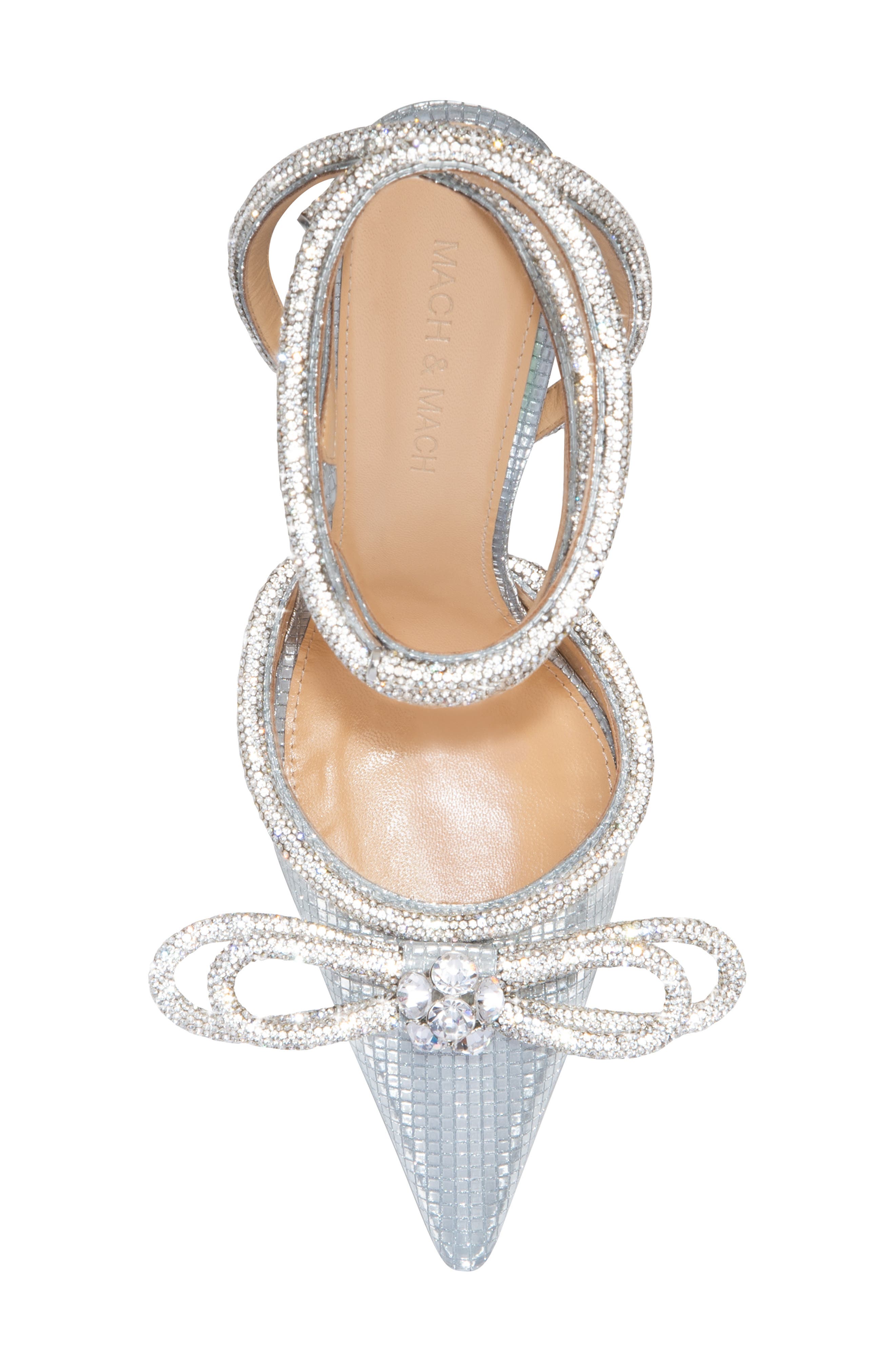 Mach & Mach Crystal Double Bow Pointed Toe Pump (Women) | Nordstromrack