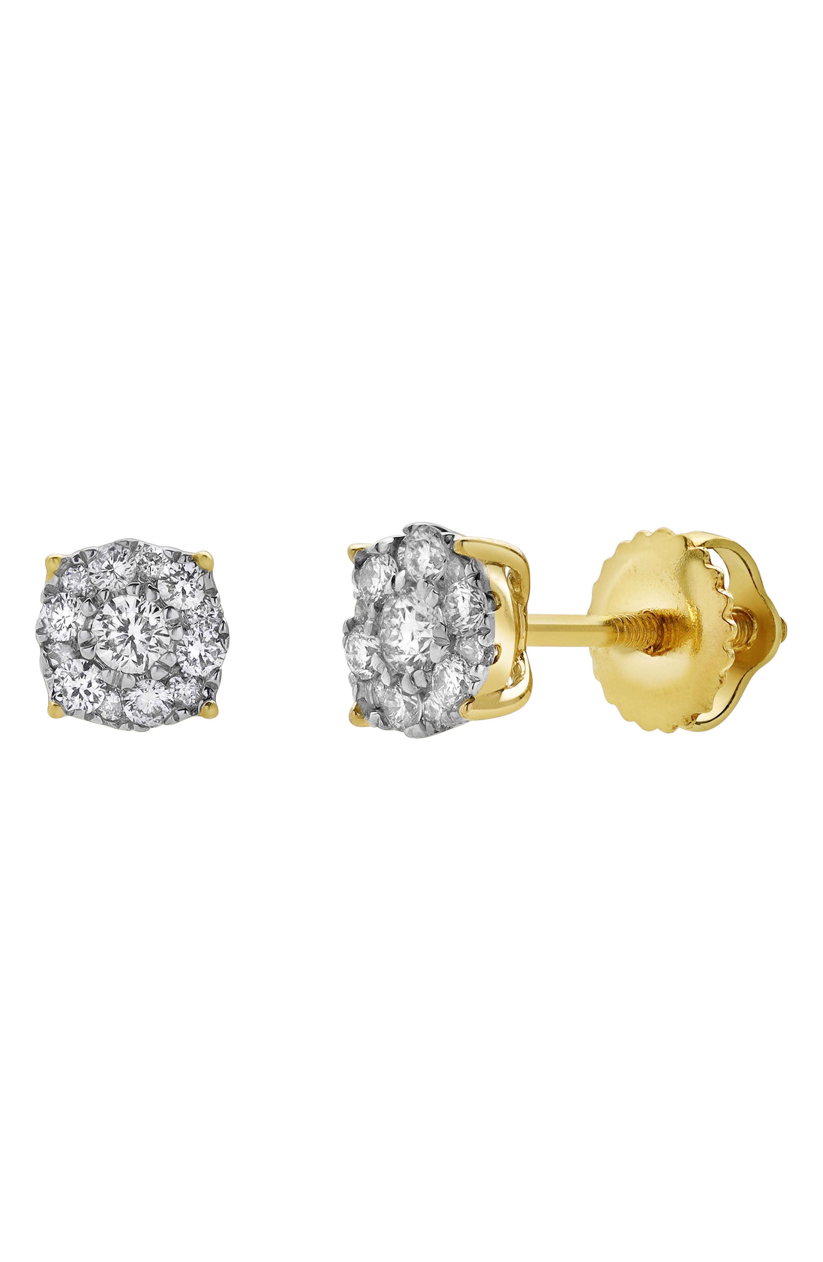 LuvMyJewelry Lab Grown Diamond Cluster Stud Earrings (Women ...