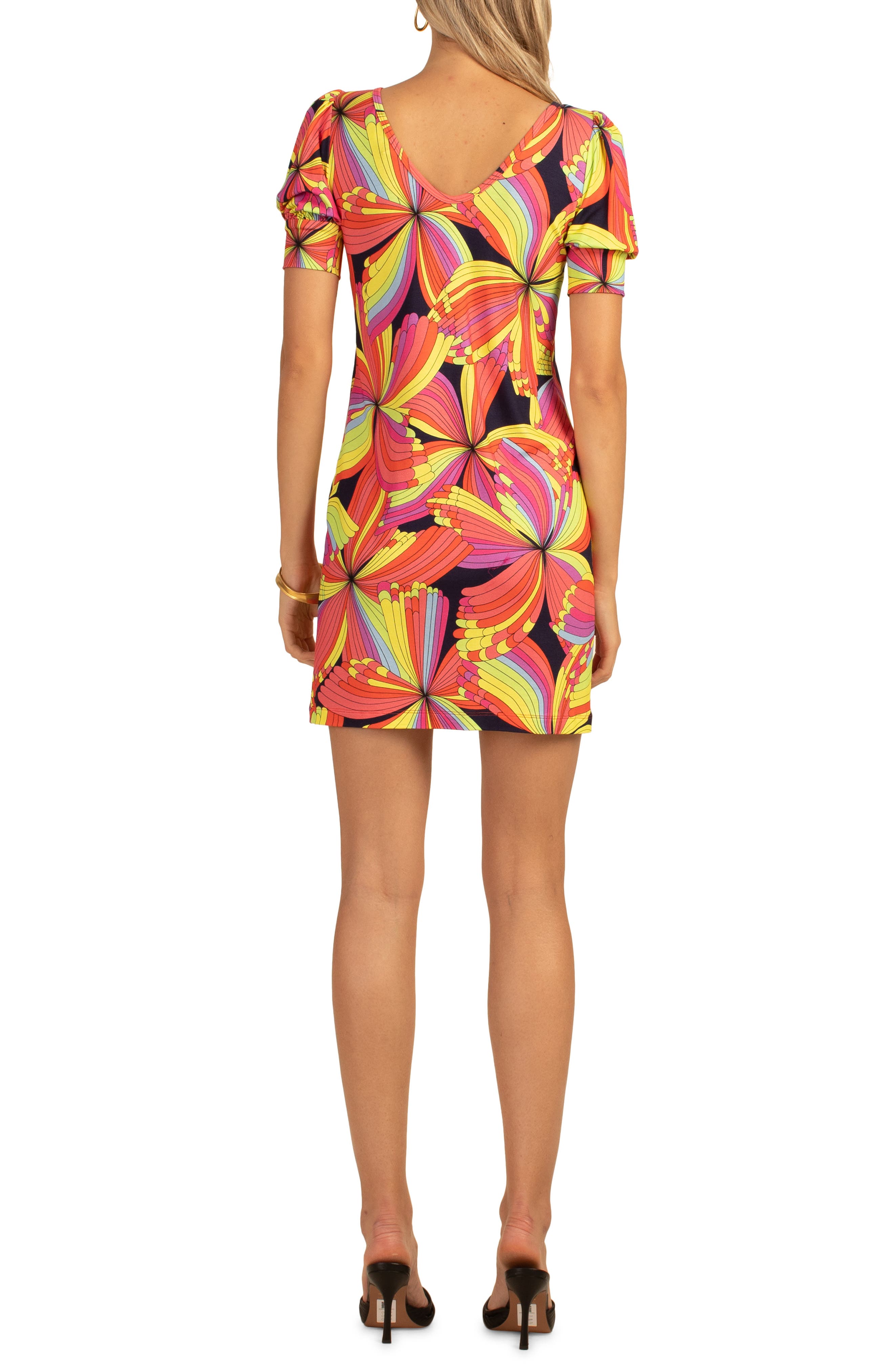 Trina Turk Jasmine Print Puff Shoulder Minidress | Nordstromrack
