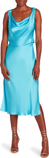 Amanda Uprichard Ellison Cowl Neck Silk Dress | Nordstrom