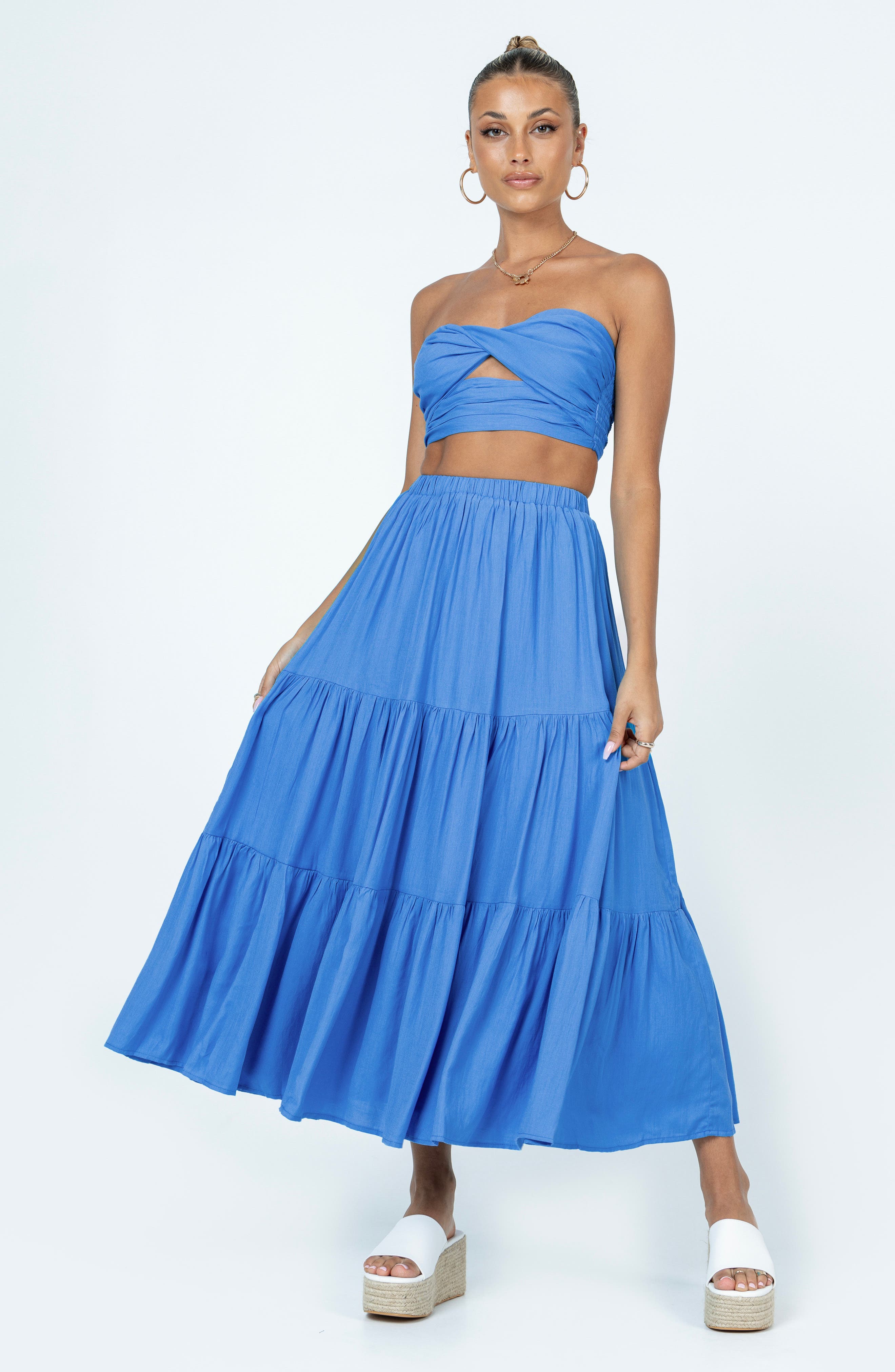 Princess Polly Allie Strapless Crop Top & Maxi Skirt Set | Nordstrom