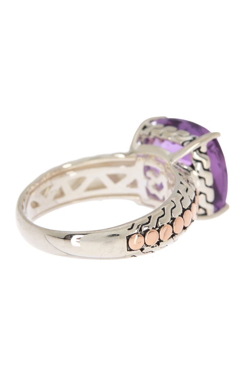 EFFY Sterling Silver & 18K Rose Gold Amethyst Ring - Size 7 | Nordstromrack