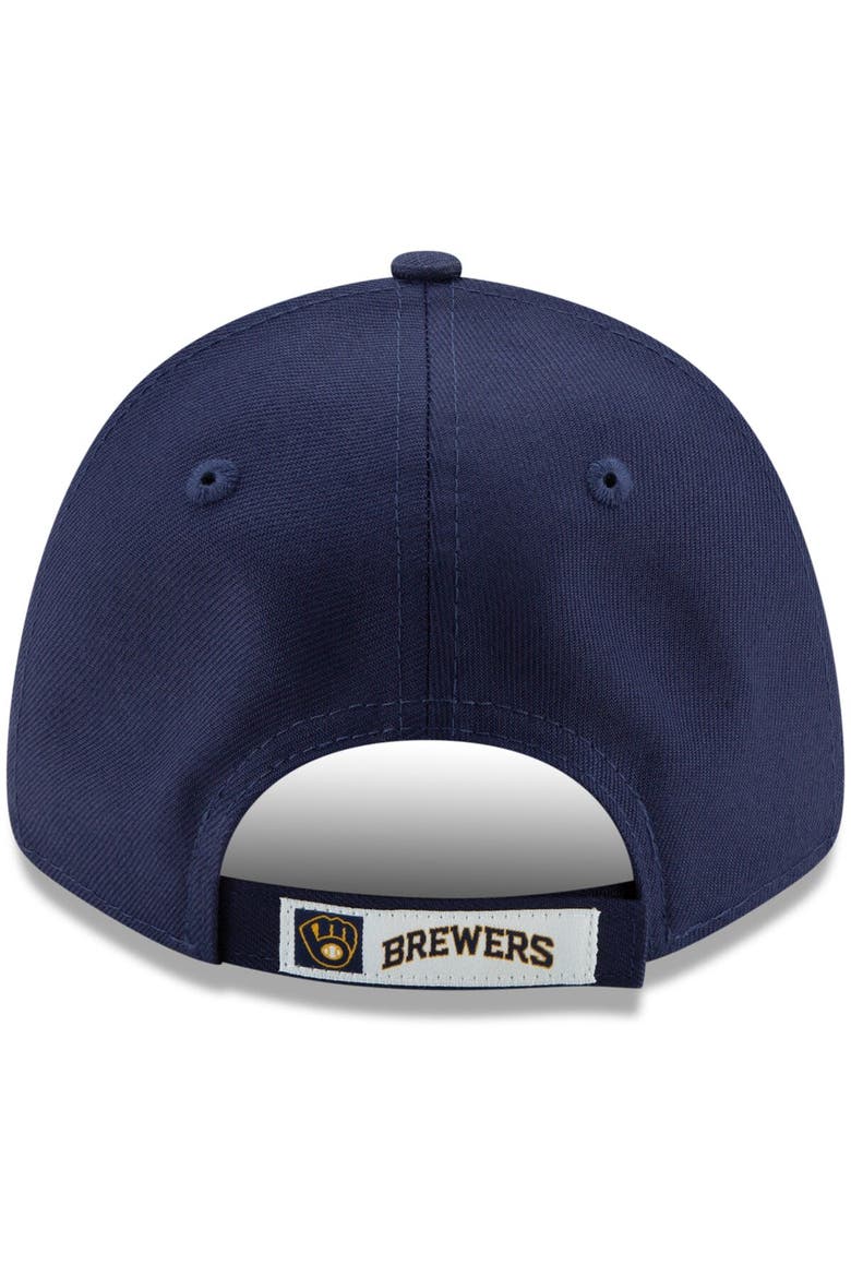 Men's New Era Gold/Navy Milwaukee Brewers Alternate The League 9FORTY ...
