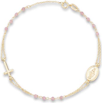 Ember Fine Jewelry Rose Quartz Rosary Bracelet | Nordstromrack