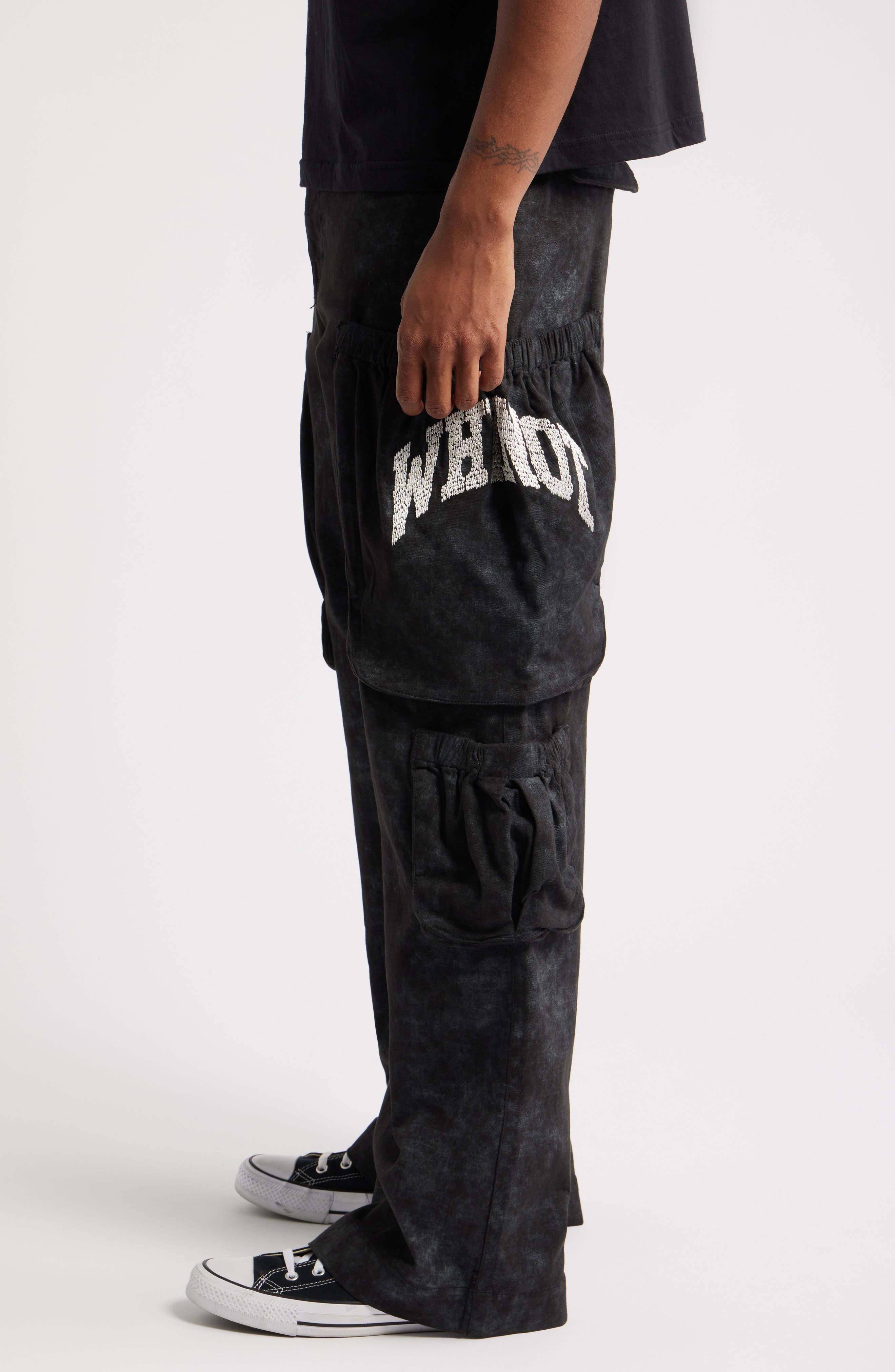 HONOR THE GIFT Wide Leg Cotton Twill Cargo Pants | Nordstrom