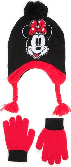 USPA ACCESSORIES Kids' Minnie Tassel Beanie & Gloves Set | Nordstromrack