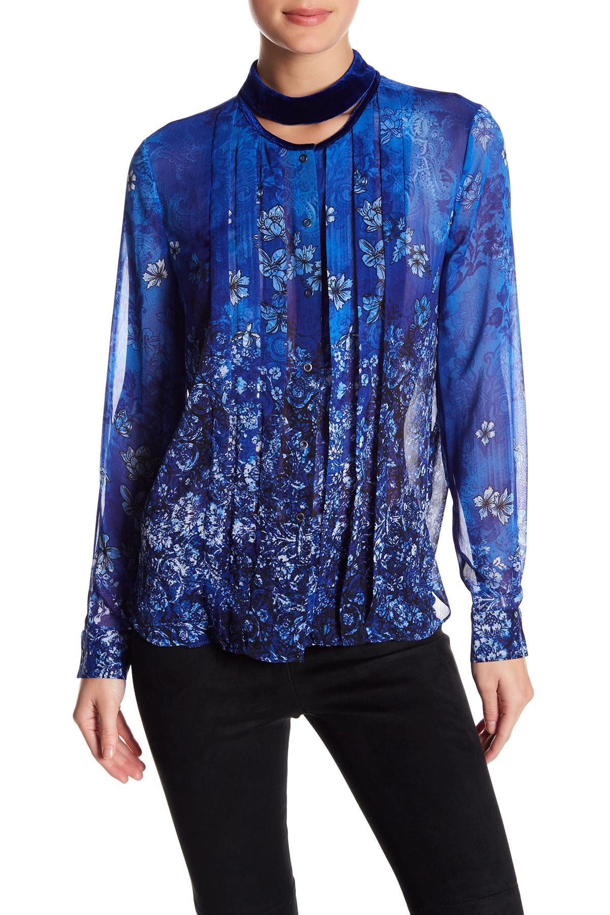 T Tahari Aliza Choker Blouse | Nordstromrack