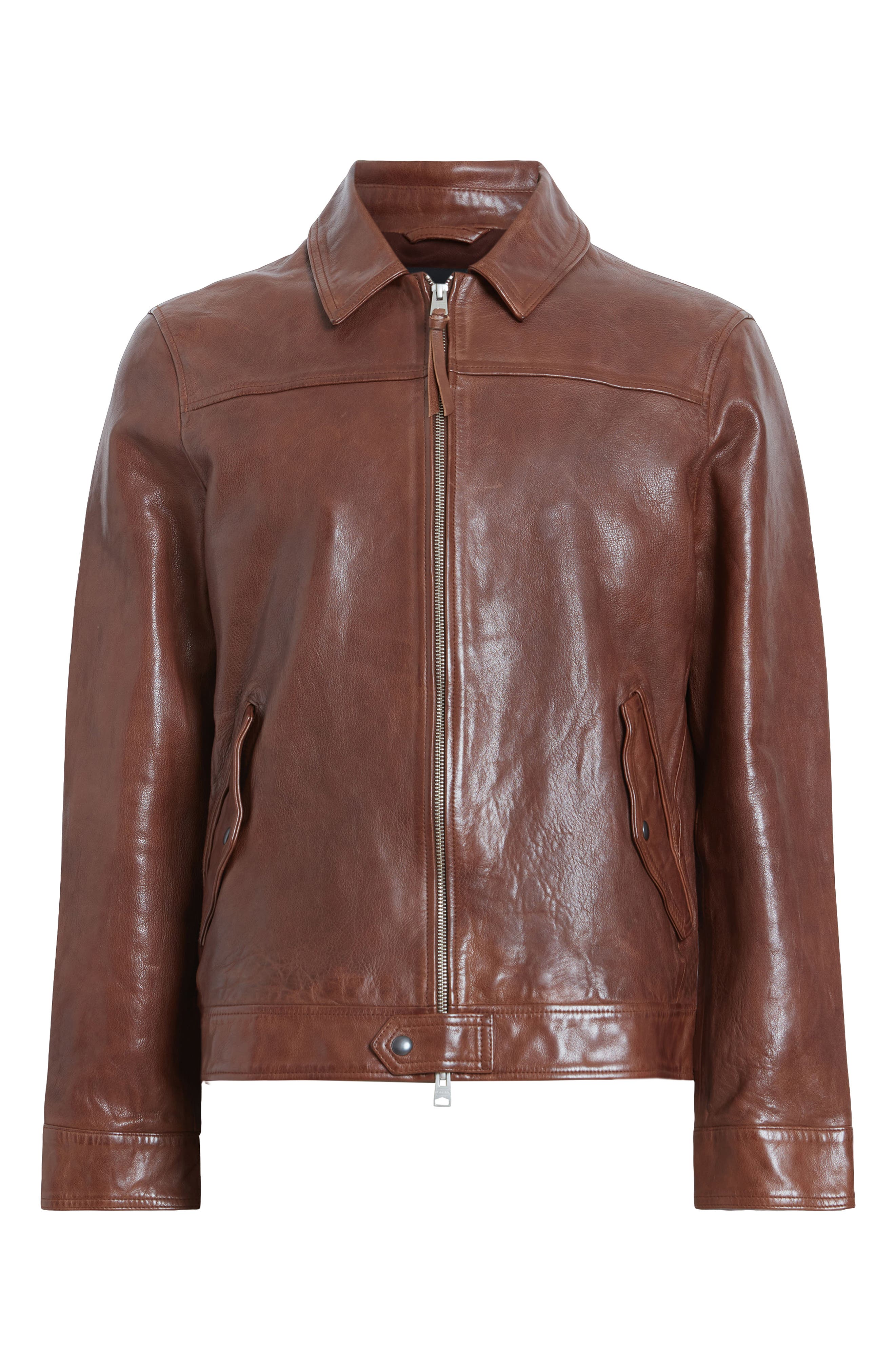 AllSaints Brim Leather Jacket | Nordstromrack