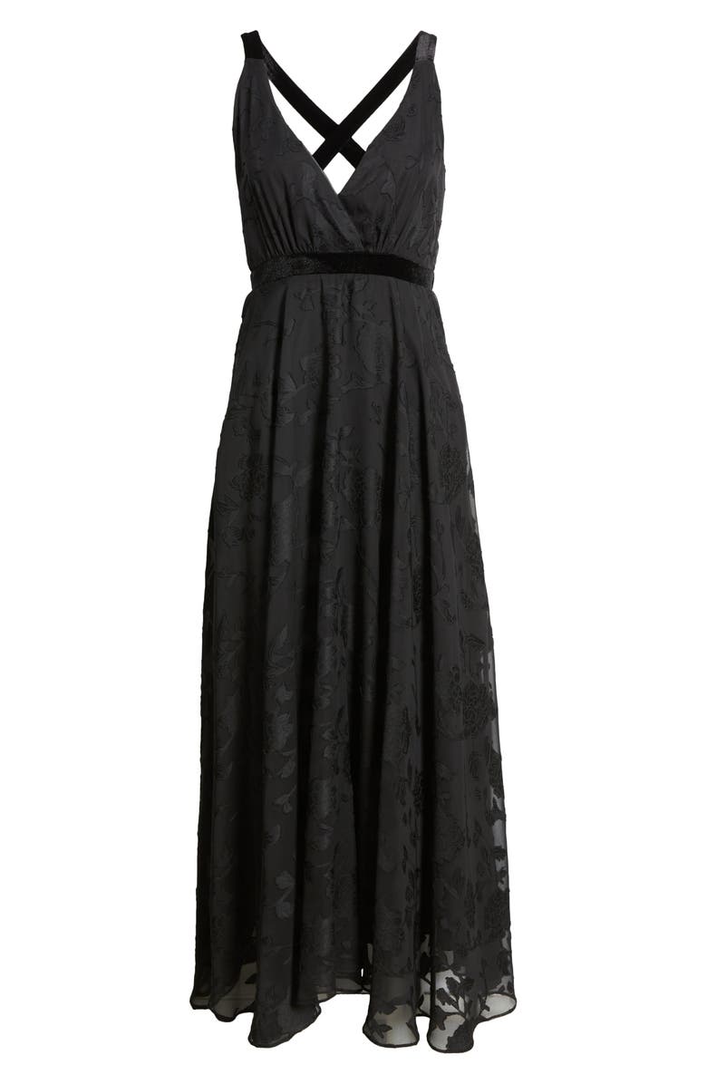 Chelsea28 Floral Flocked Evening Gown | Nordstromrack