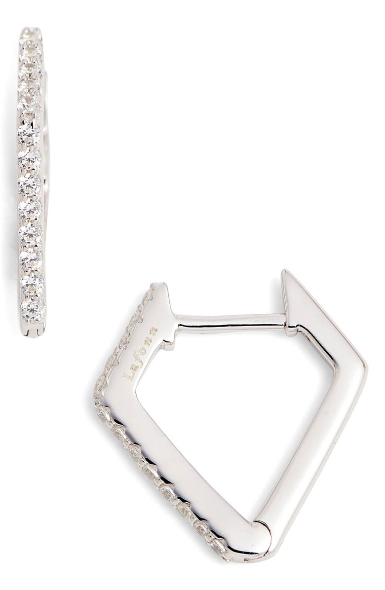 Lafonn Diamond-Shaped Hoop Earrings | Nordstromrack