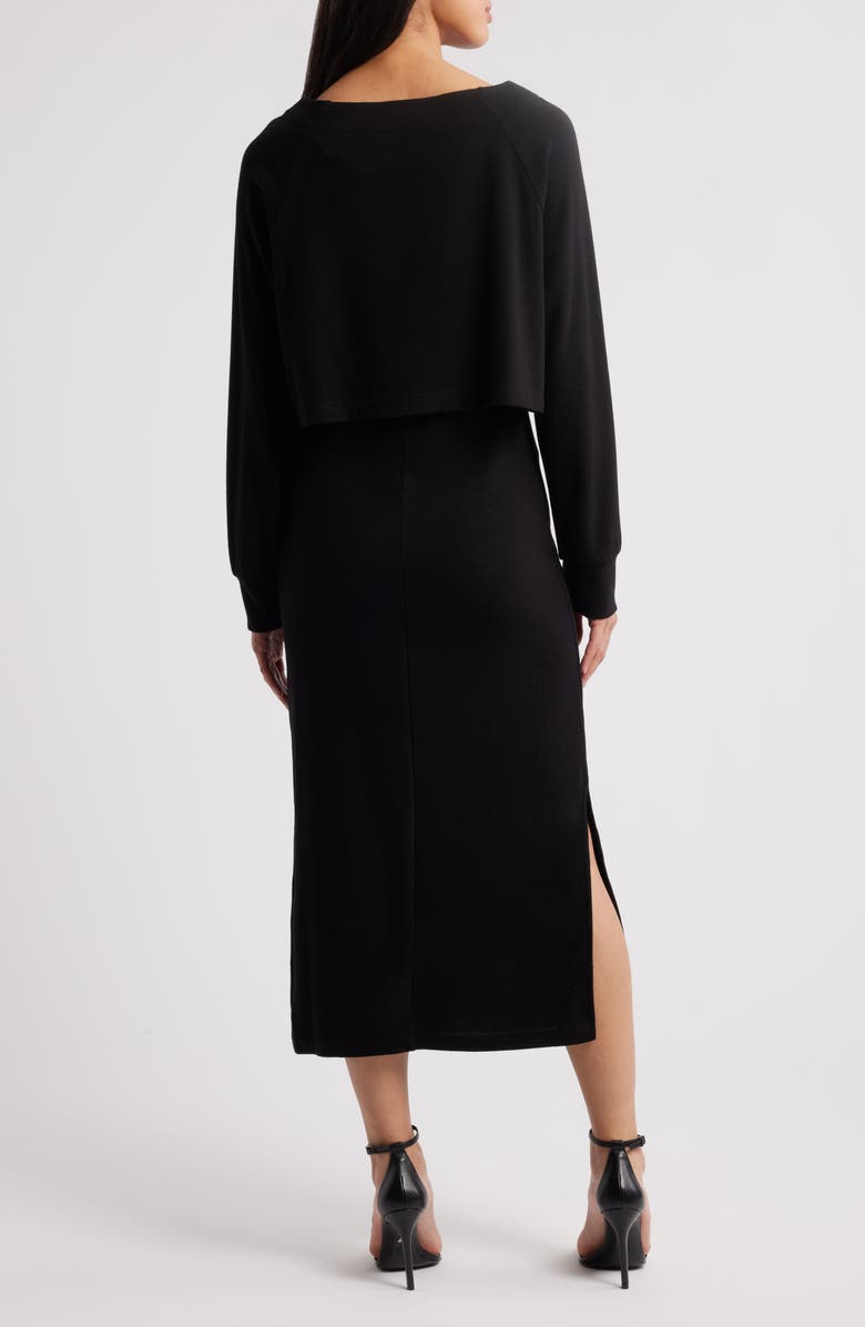 MELLODAY Crop Sweater & Midi Sweater Dress Set | Nordstromrack
