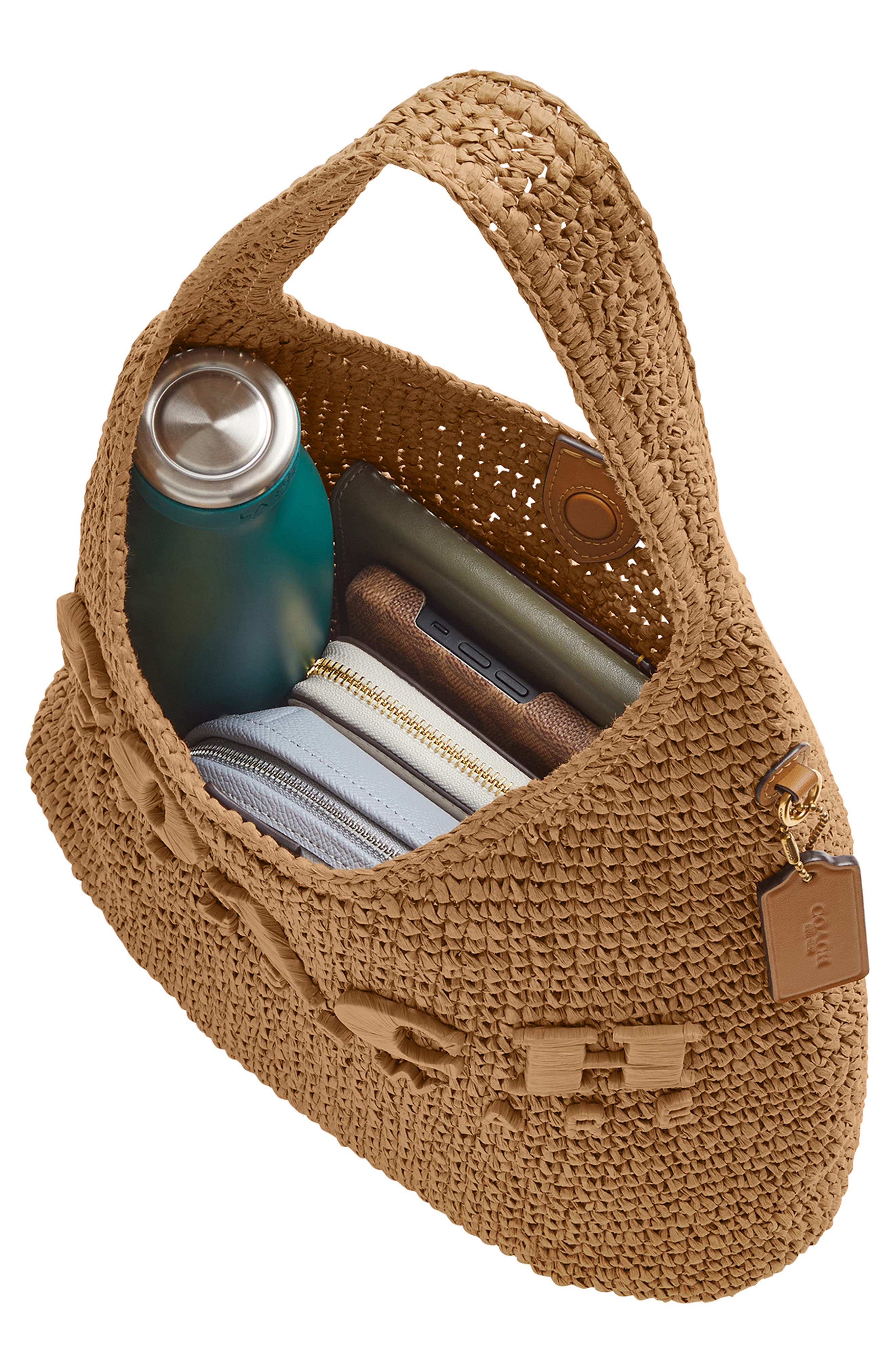 COACH Brooklyn 28 Straw Shoulder Bag | Nordstrom