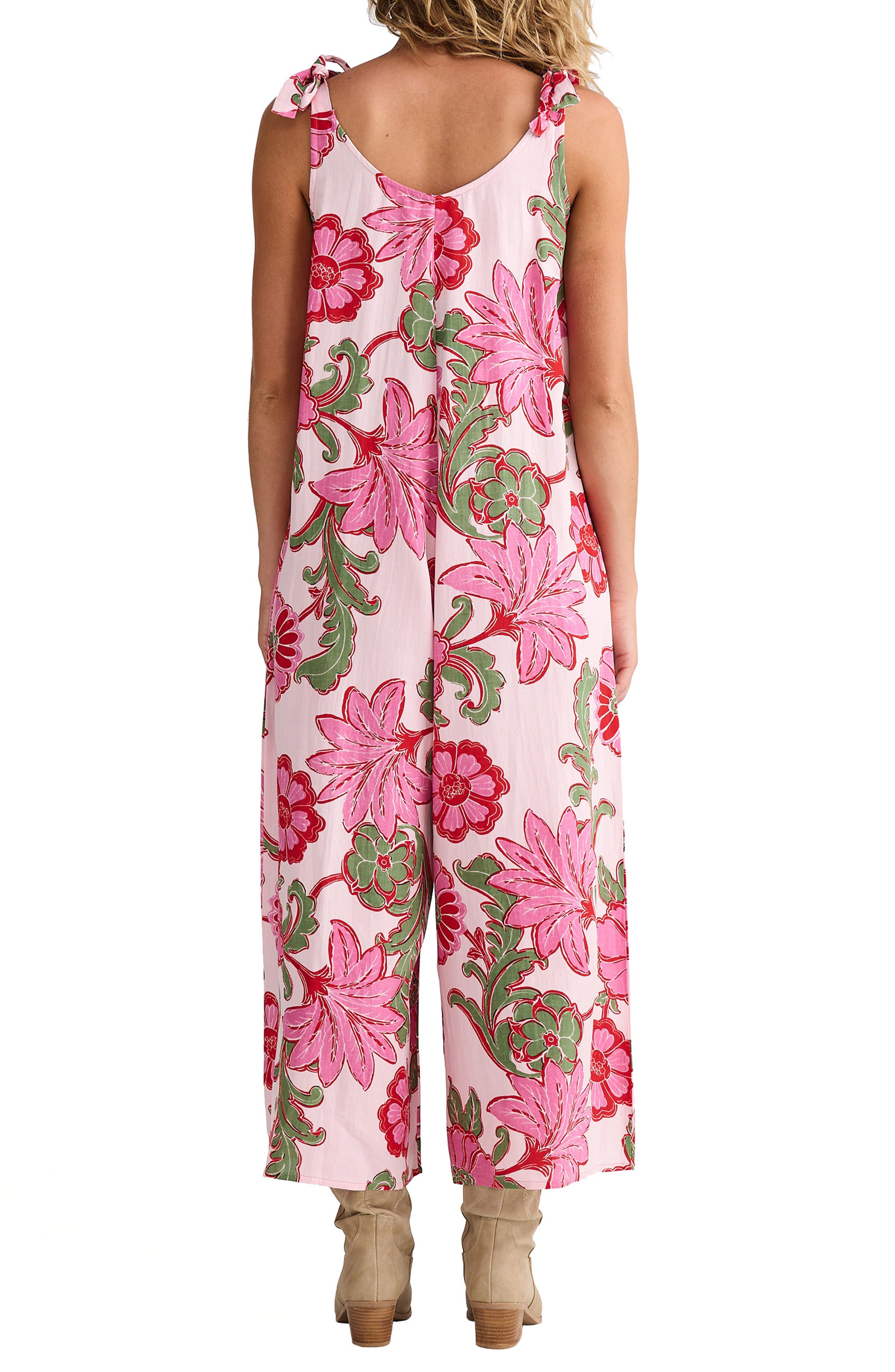 Temple Floral Wide Leg Jumpsuit (Women) | Nordstrom