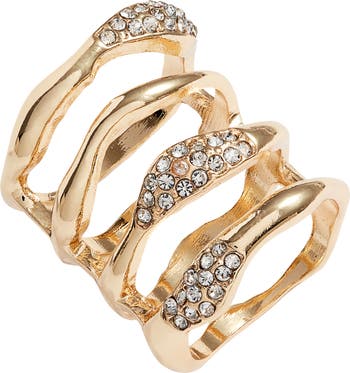 Open Edit Pavé Illusion Stack Ring | Nordstromrack