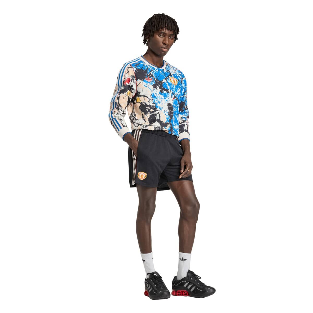 adidas Men's adidas Blue Manchester United X Stone Roses Long Sleeve ...