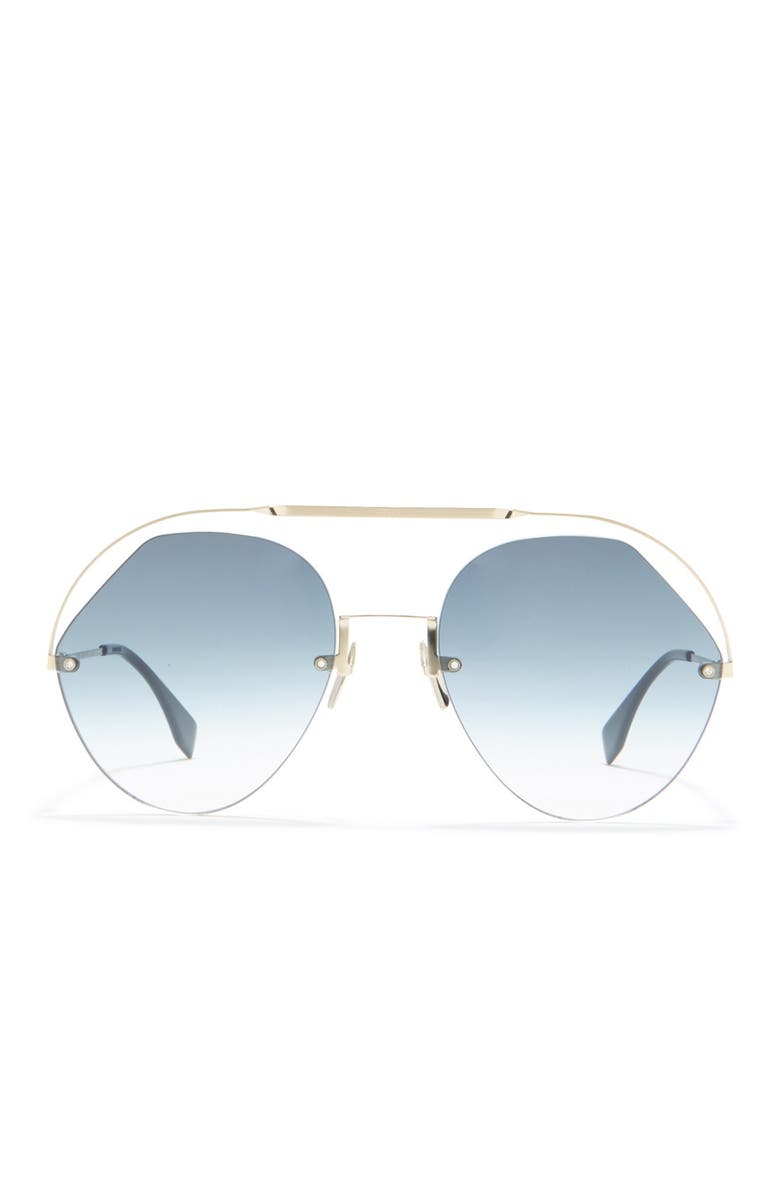 Fendi 57mm Rounded Avaitor Sunglasses | Nordstromrack