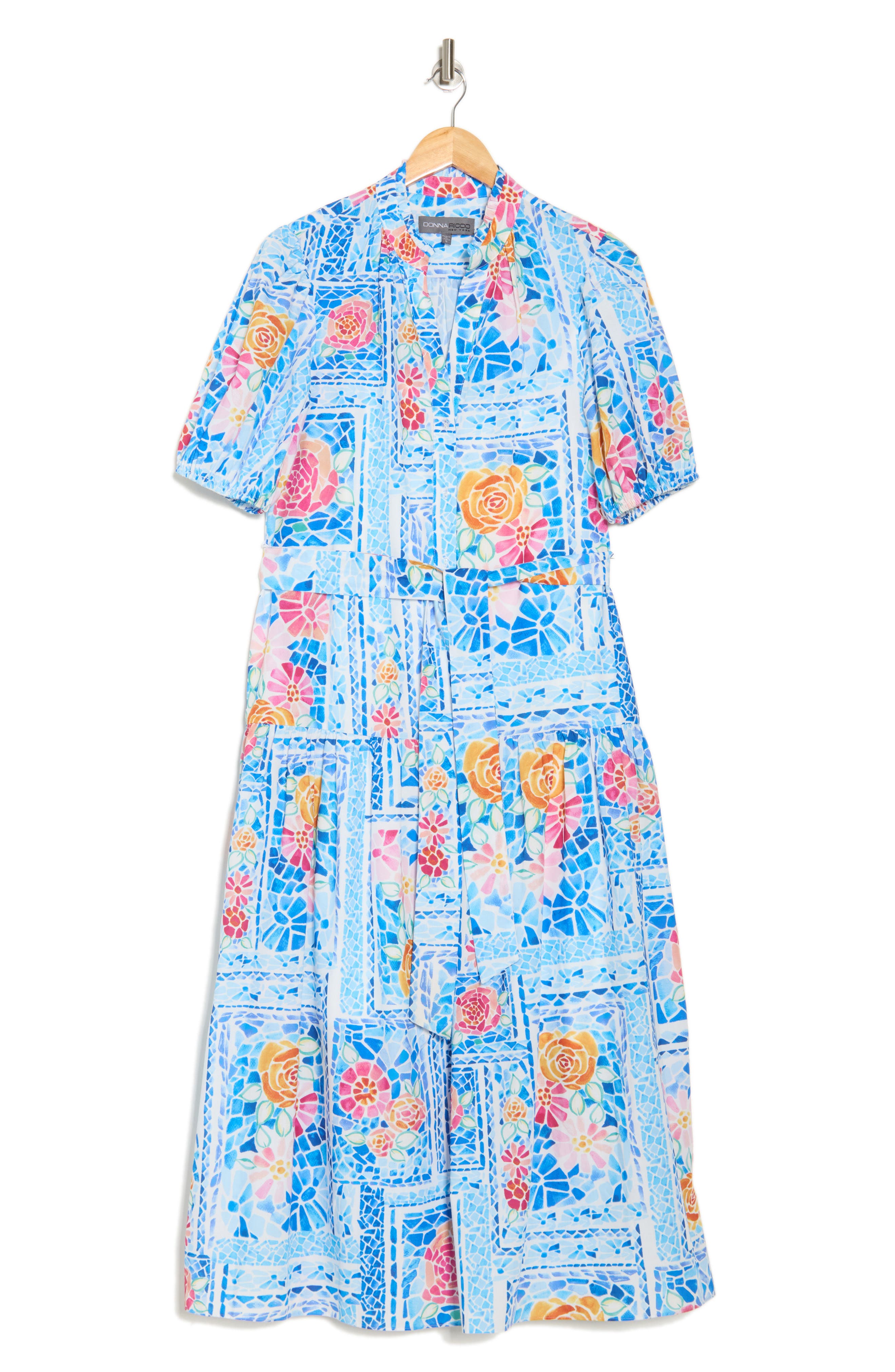 Donna Ricco Floral Puff Sleeve Tiered Maxi Dress | Nordstromrack