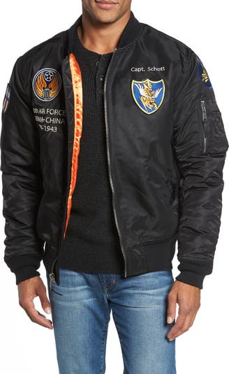 Schott NYC Highly Decorated Embroidered Flight Jacket | Nordstrom