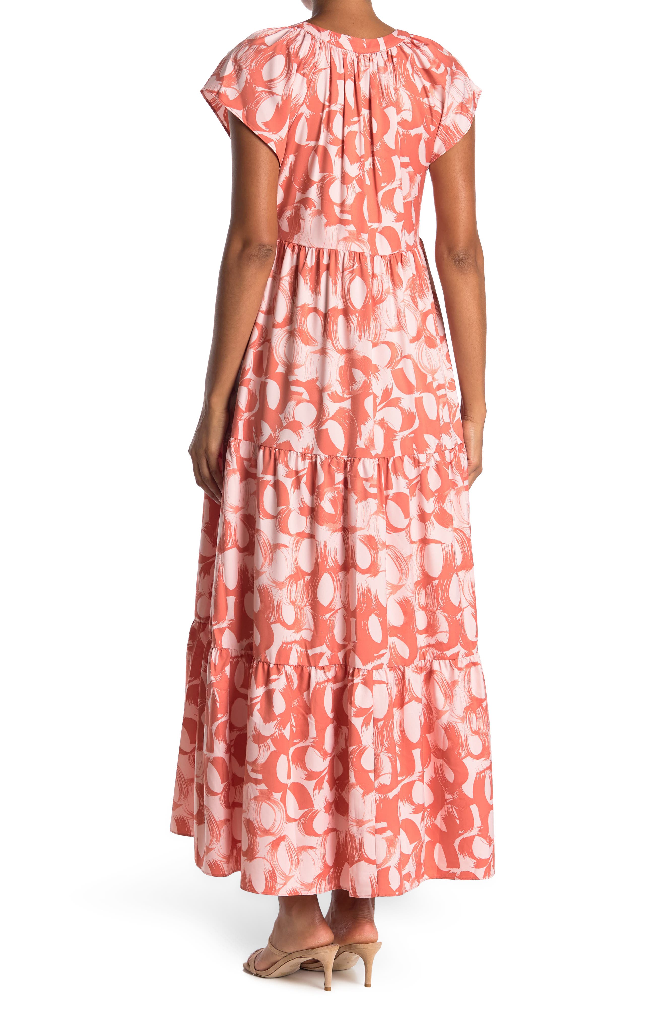 Donna Morgan Short Sleeve Tiered Maxi Dress | Nordstromrack