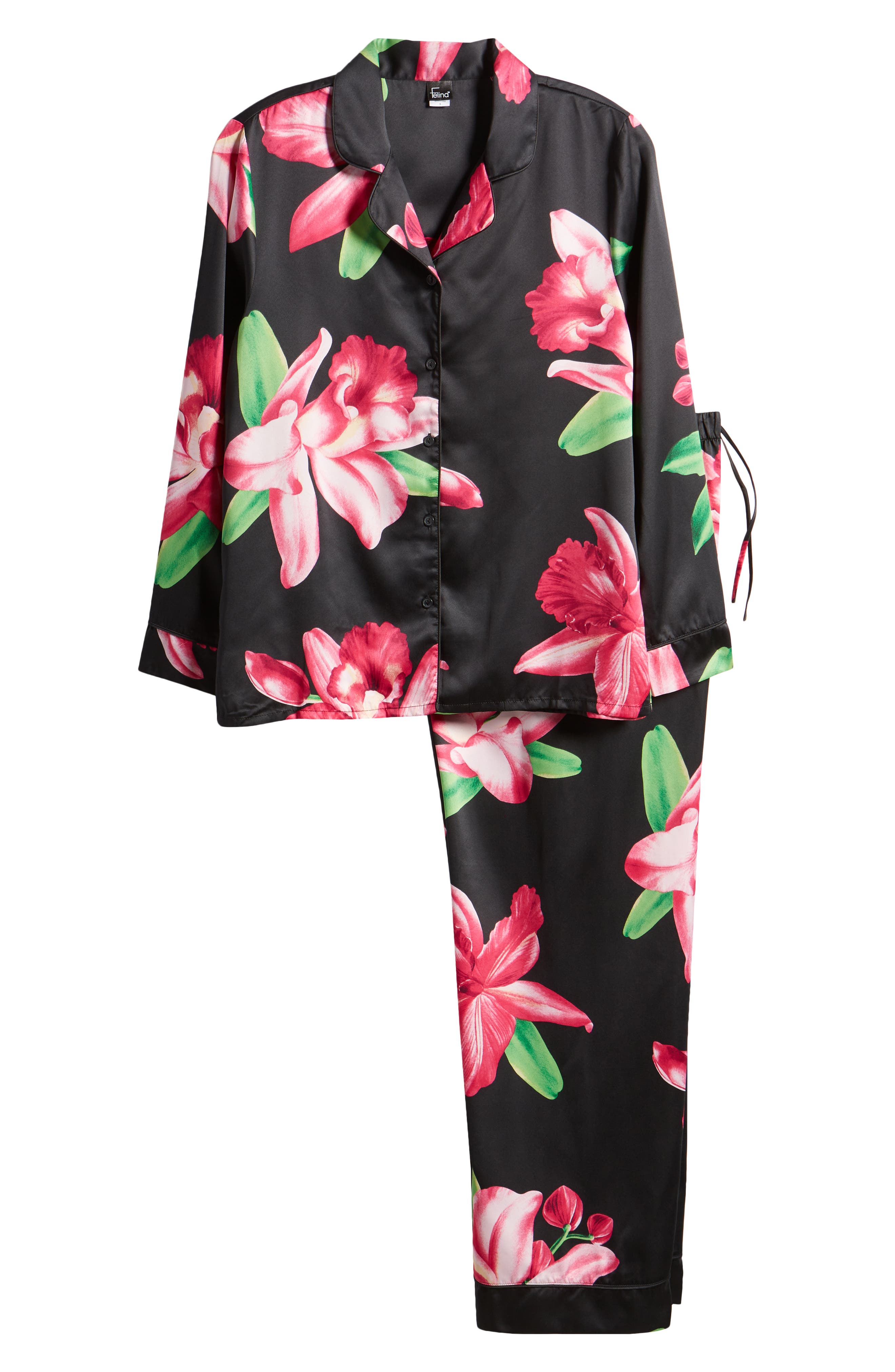 Felina Adrienne Print Satin Pajamas | Nordstrom