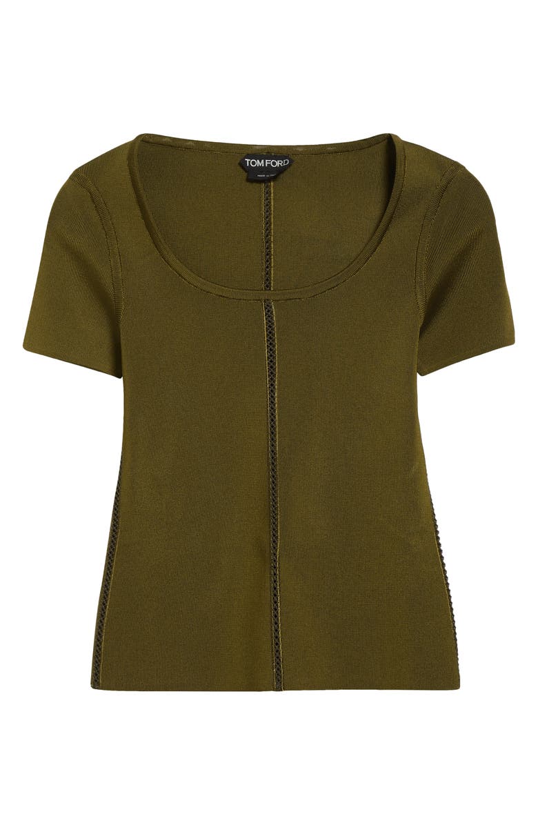 TOM FORD Embroidered Inset Knit Top | Nordstromrack