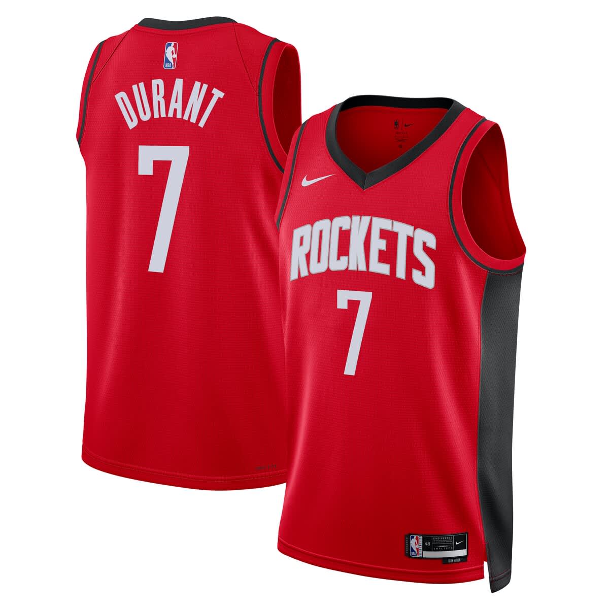 Nike Unisex Nike Kevin Durant Red Houston Rockets Swingman Player ...