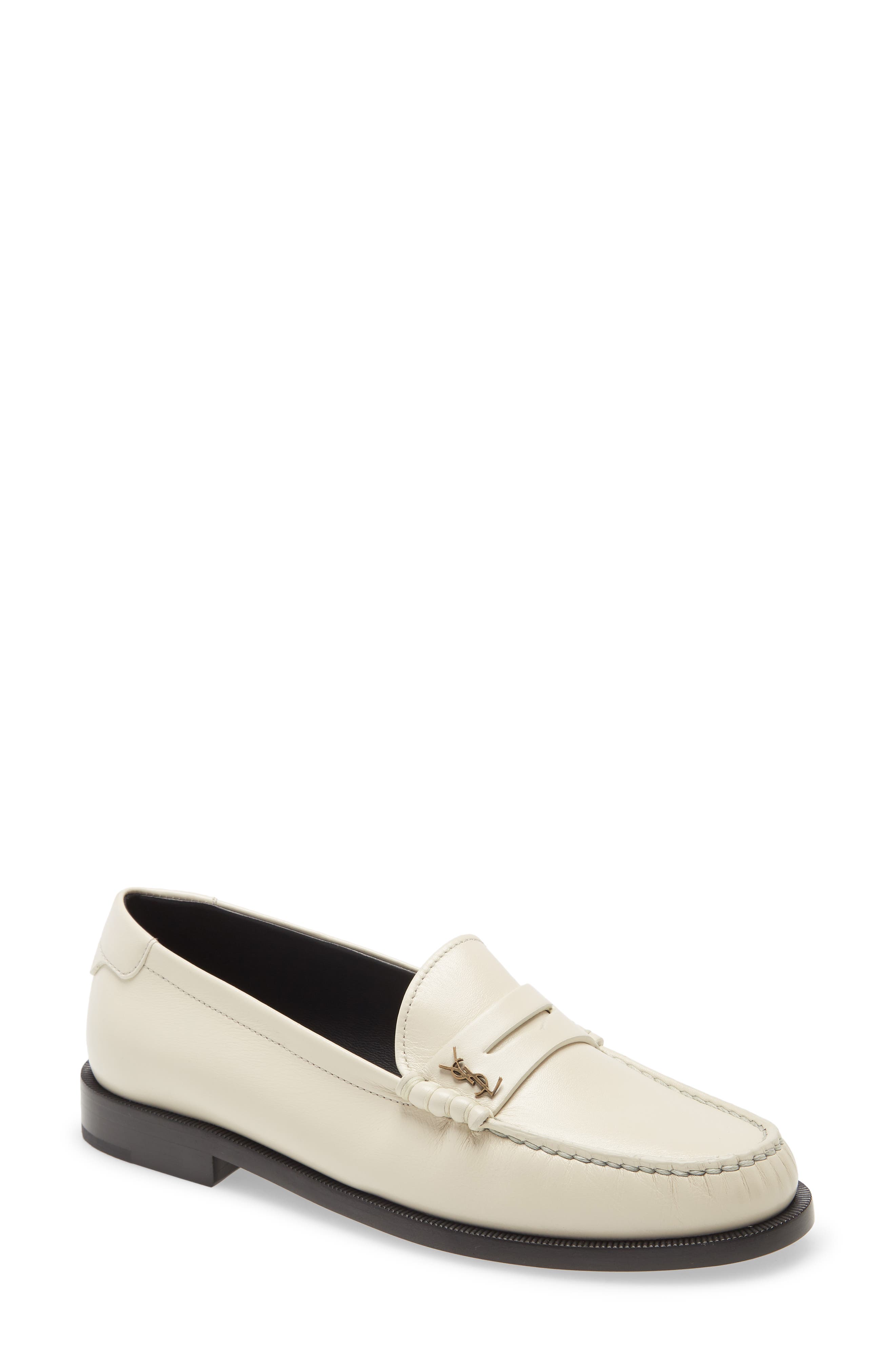 Saint Laurent YSL Monogram Penny Loafer (Women) | Nordstrom