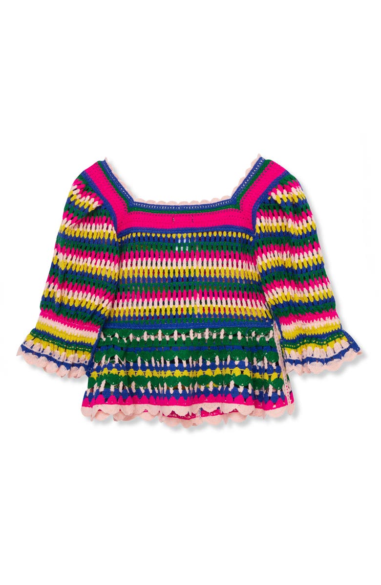 Truce Kids' Crochet Button Front Top | Nordstromrack