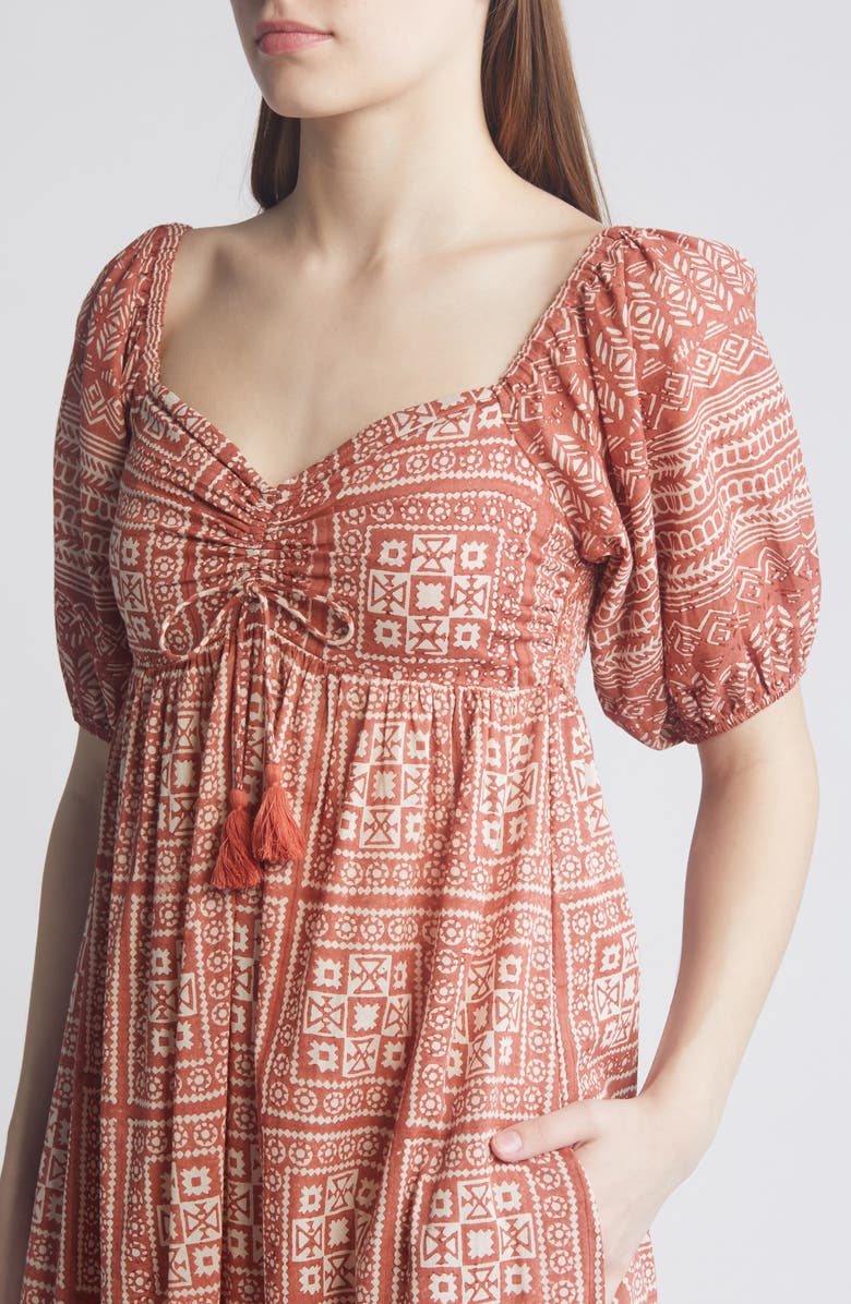 Cleobella Joley Tile Print Organic Cotton Voile Midi Dress | Nordstromrack