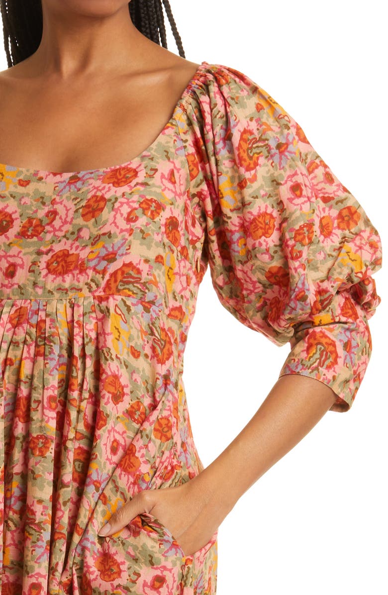 byTiMo Short Sleeve Floral Babydoll Dress | Nordstromrack