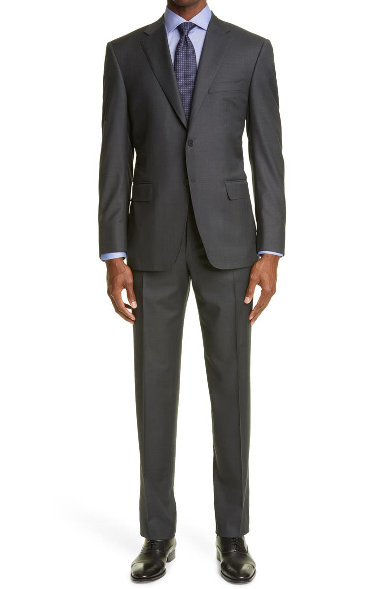 Canali Siena Micro Texture Wool Suit | Nordstrom