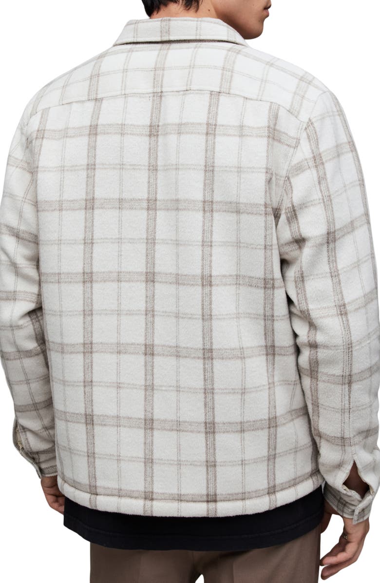 AllSaints Vedder Check High Pile Fleece Lined Jacket | Nordstromrack
