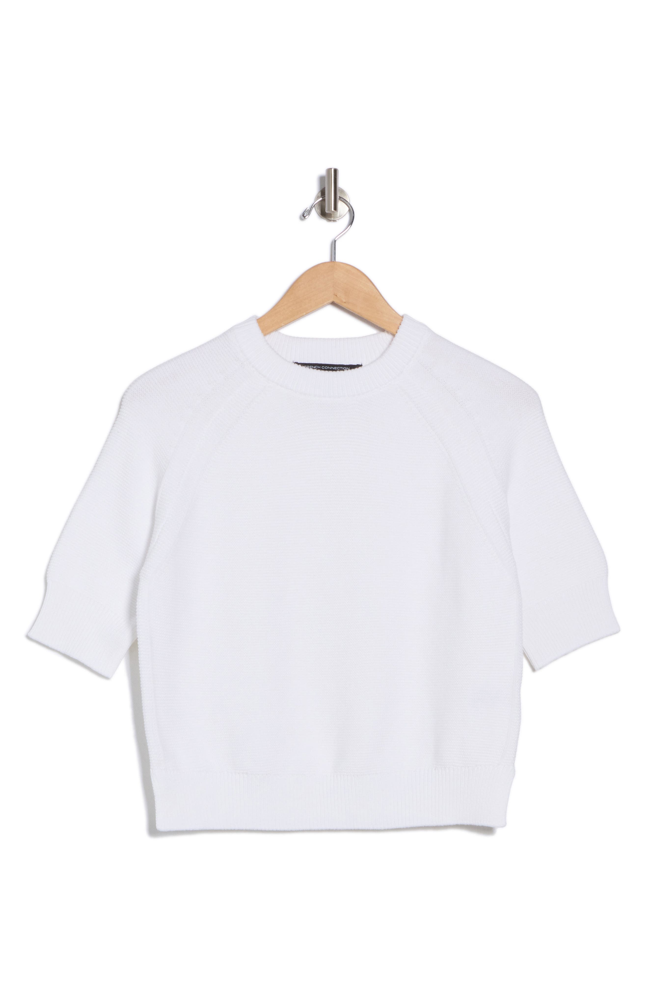 French Connection Lily Mozart Short Sleeve Cotton Sweater | Nordstromrack