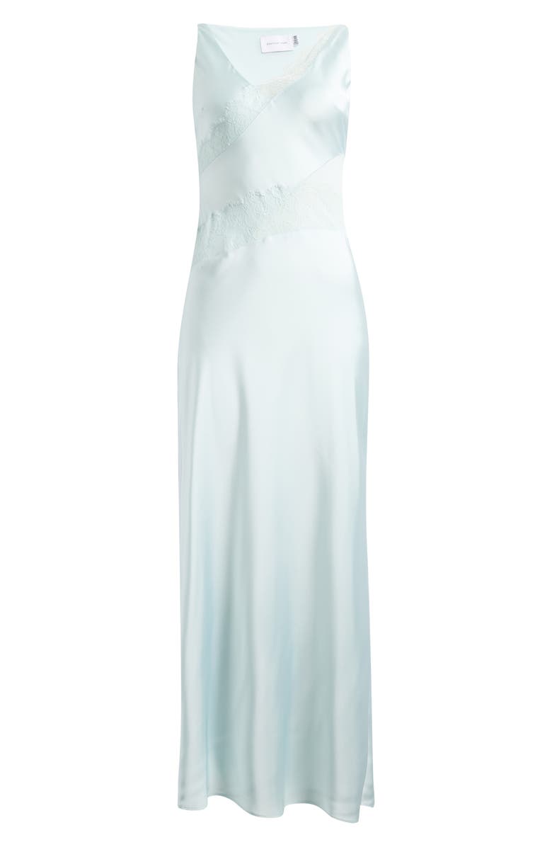 Significant Other Ellis Sheer Mesh Lace Inset Satin Gown | Nordstrom