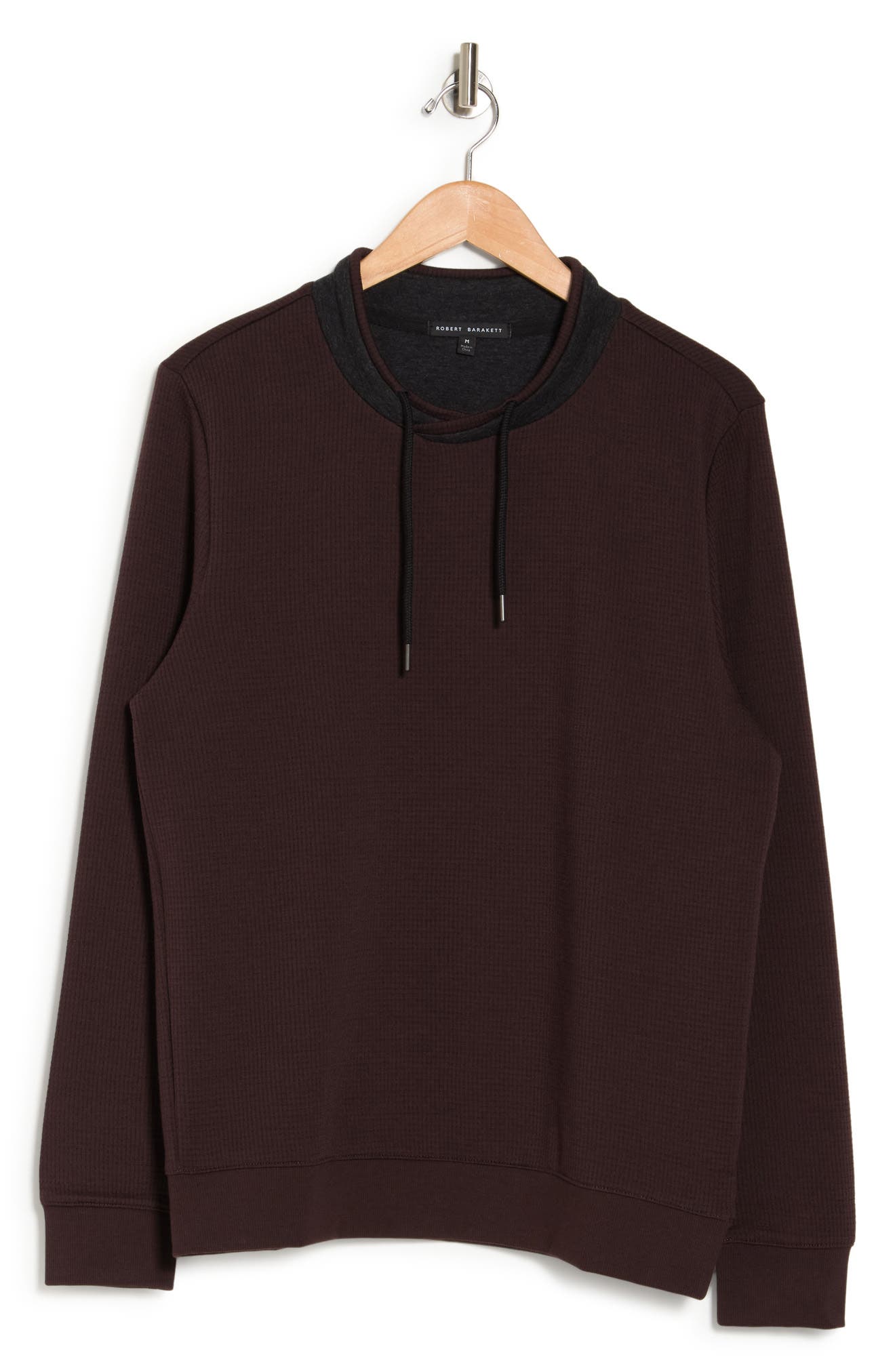 Robert Barakett Racton Mock Neck Waffle Knit Pullover Sweatshirt ...