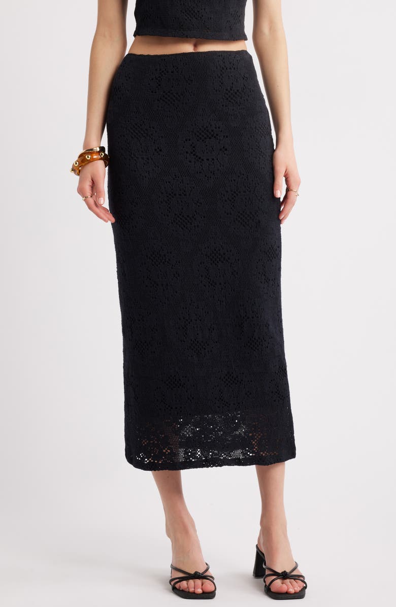 Open Edit Lace Midi Skirt | Nordstromrack