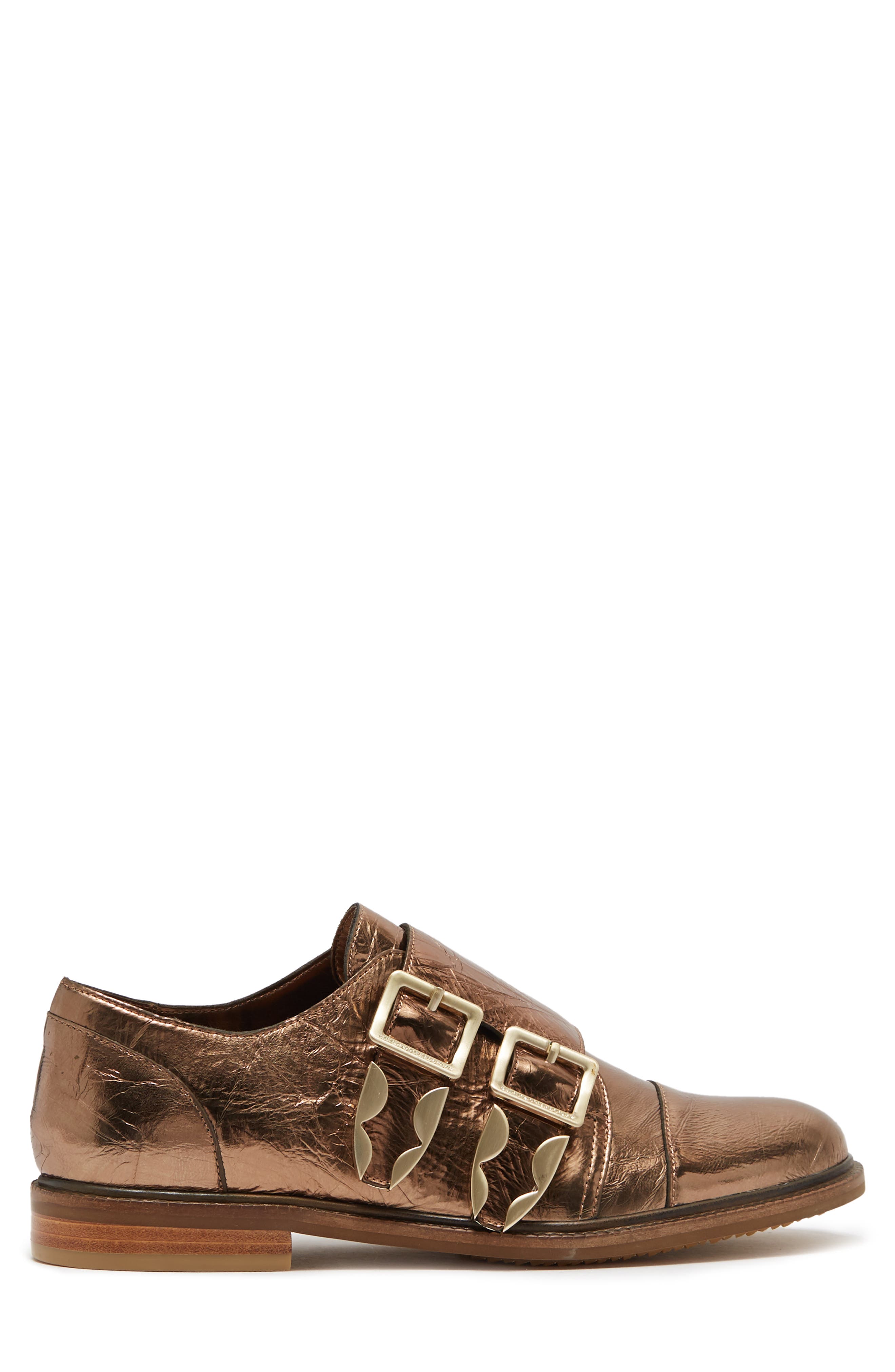 Kelsi Dagger Brooklyn Metallic Leather Double Monk Strap Loafer (Women ...