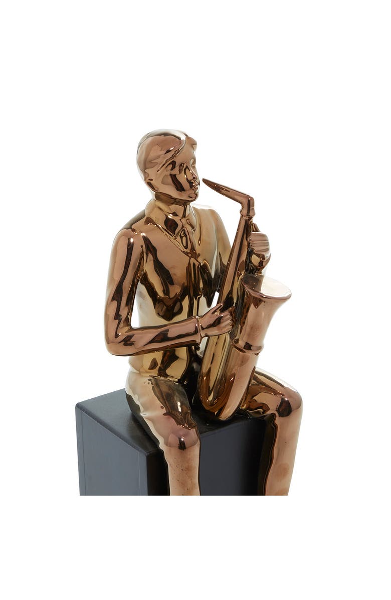 WILLOW ROW Copper Porcelain Modern Musician Sculpture - Set of 4 ...