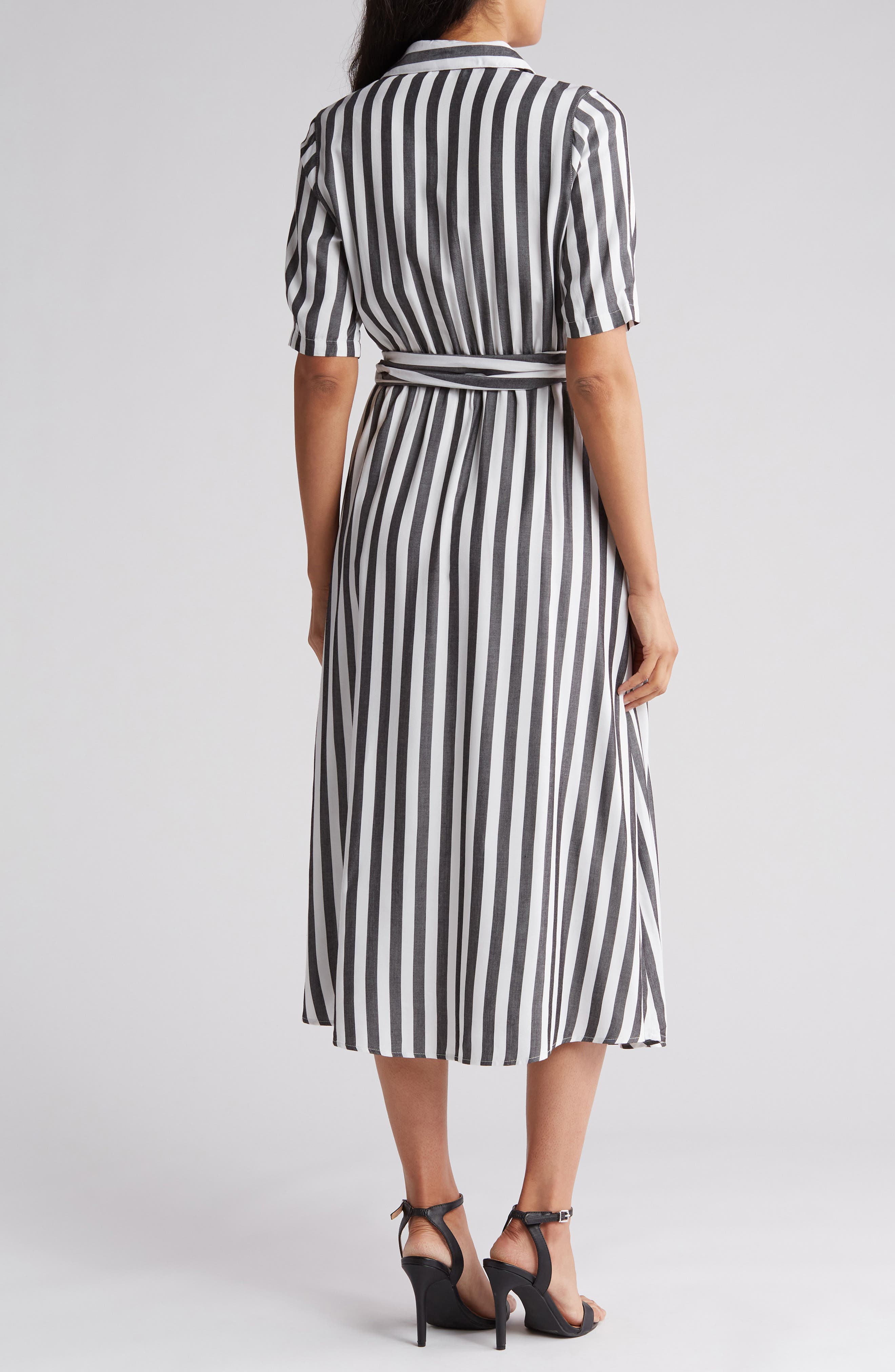 T Tahari Elbow Sleeve Belted Shirtdress | Nordstromrack