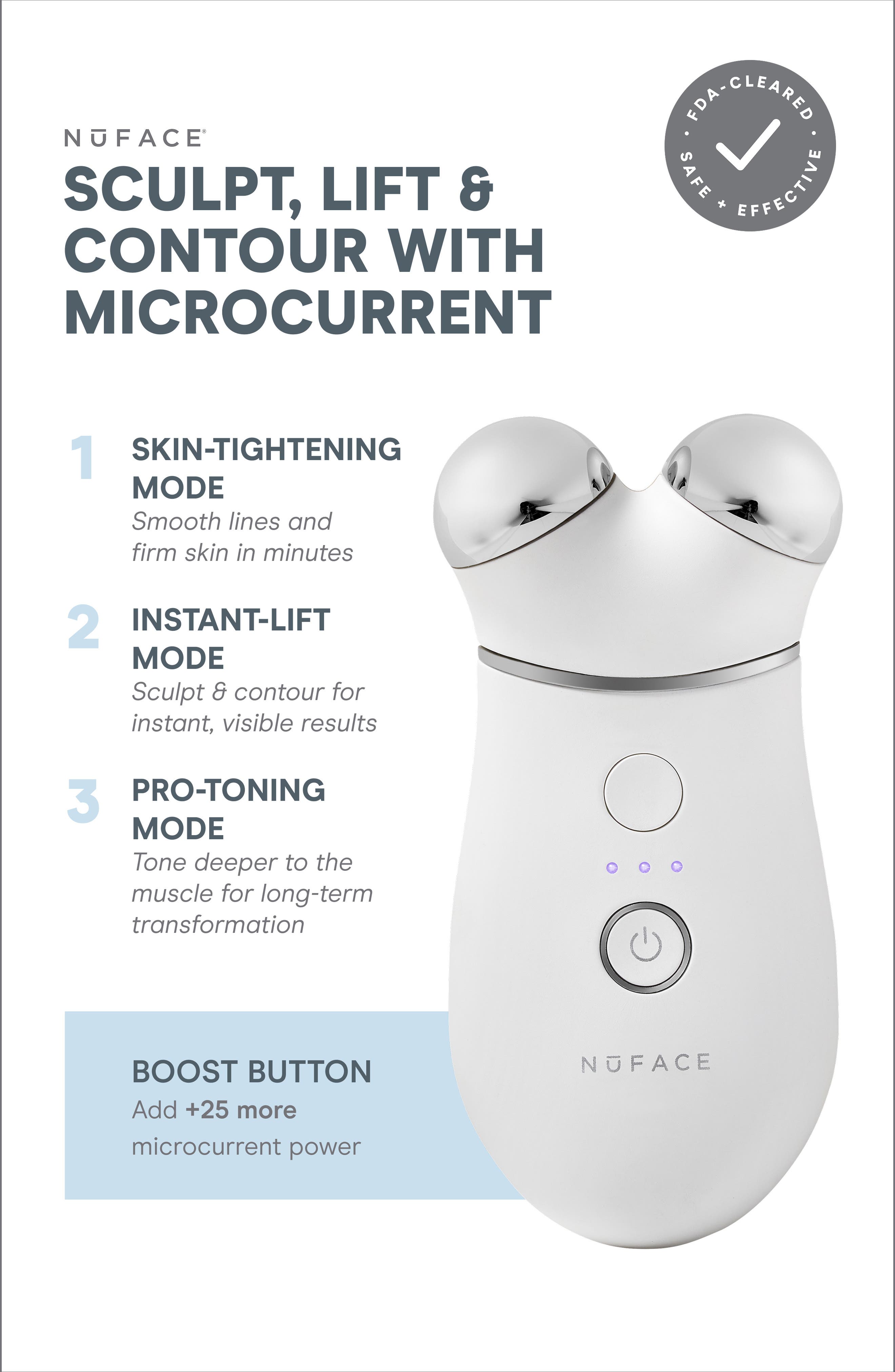 NuFACE® TRINITY+ Starter Kit Microcurrent Facial Sculpting Device $469 ...