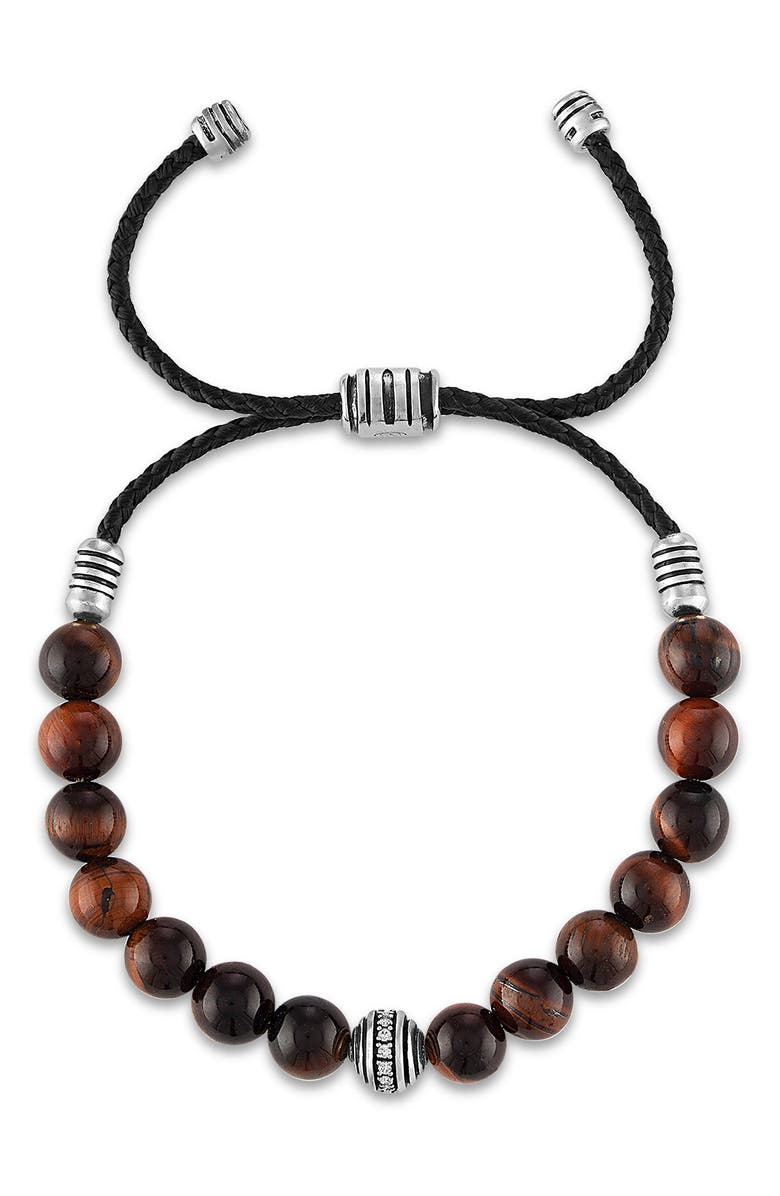 Esquire Men's Howlite Beaded Slider Bracelet | Nordstromrack