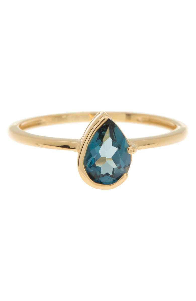 Bony Levy Iris Pear Cut London Blue Topaz Band Ring | Nordstromrack