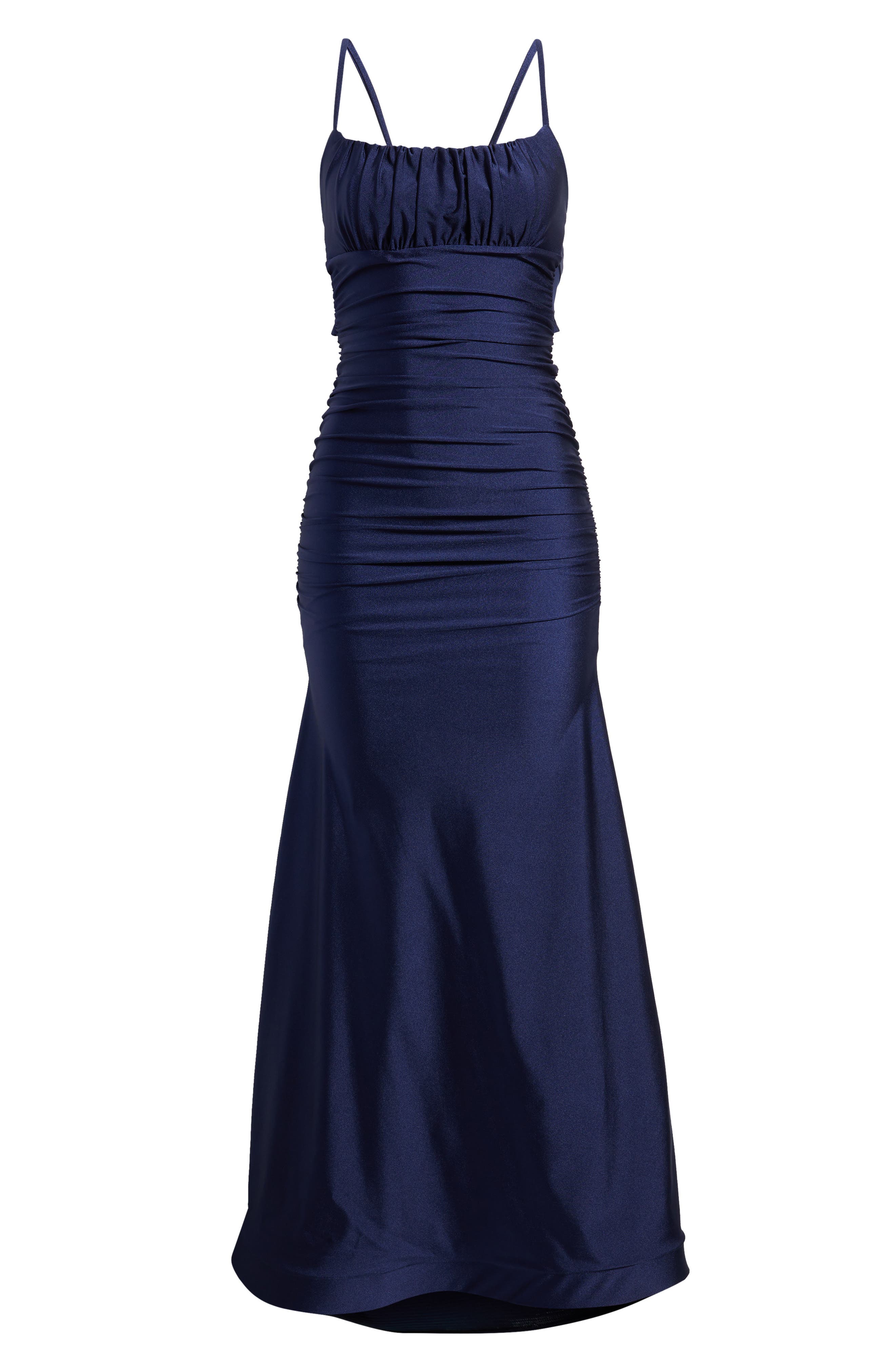 Emerald Sundae Emma Sateen Strappy Mermaid Gown | Nordstrom