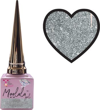 MINI MANI MOO Moolala Diamond Dust Gel Polish - Silver | Nordstromrack