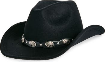 Vince Camuto Concho Belt Felt Cowboy Hat | Nordstromrack