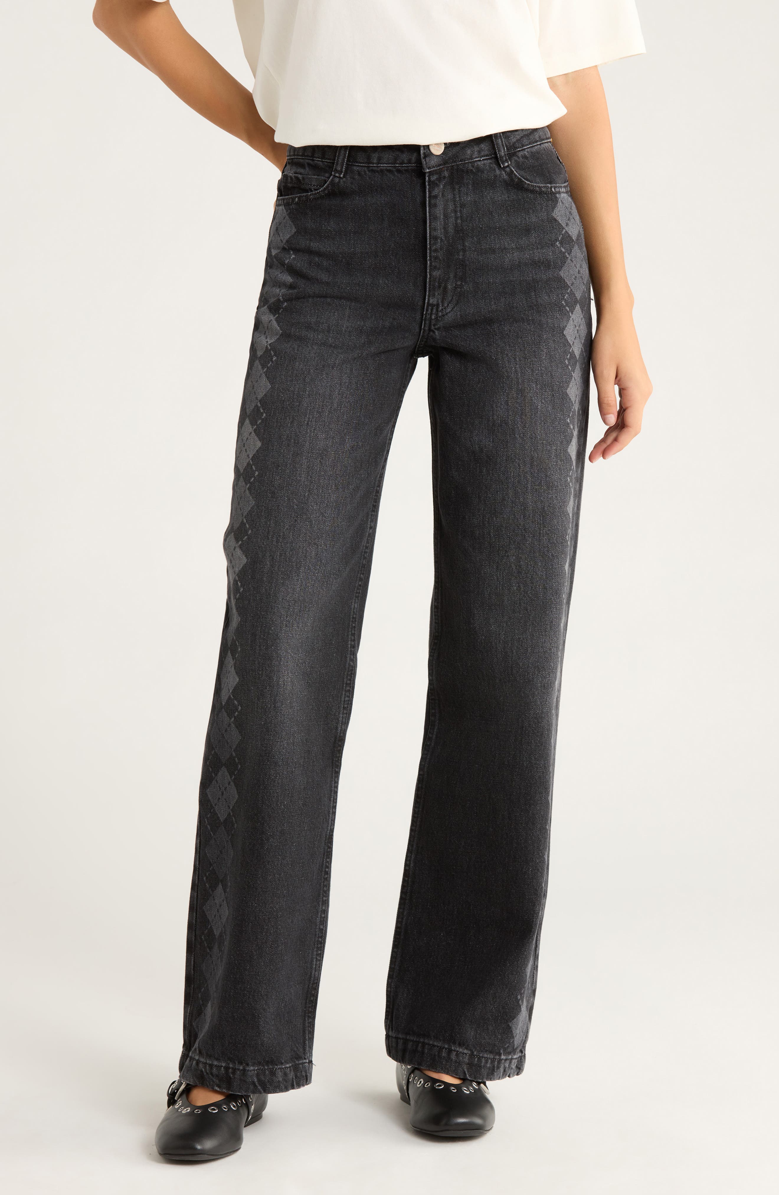 Damson Madder Sinclair Placement Arg Straight Leg Jeans | Nordstrom
