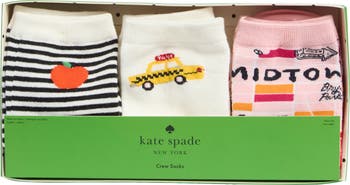Kate Spade New York nyc icons 3-pack crew socks boxed set | Nordstromrack