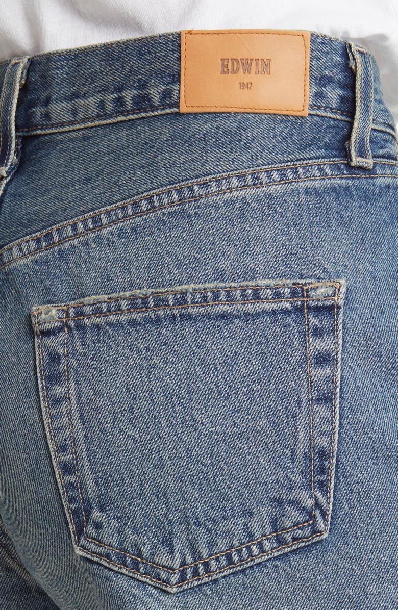 EDWIN Cai High Waist Cutoff Denim Shorts | Nordstromrack